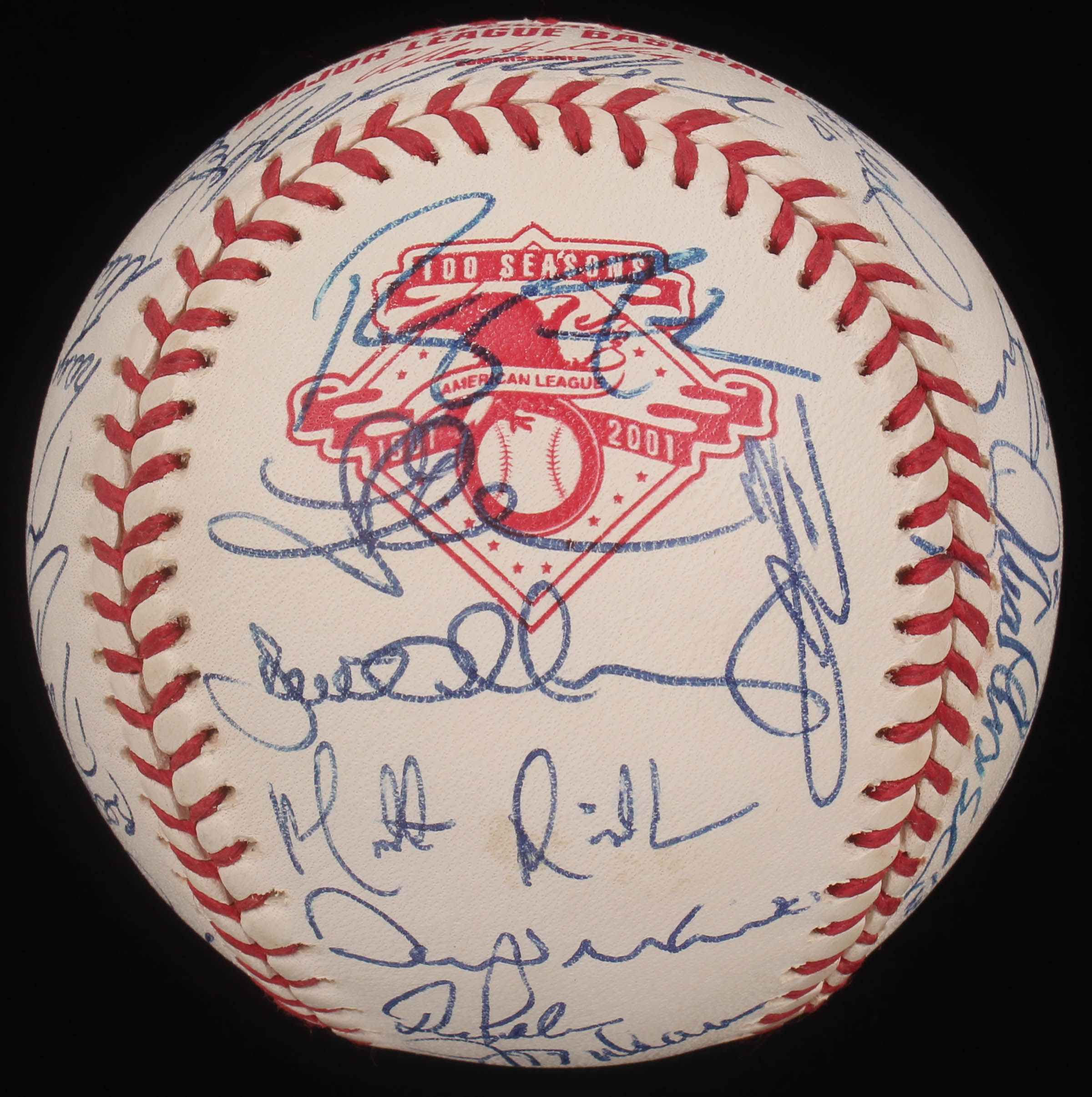 2001 Detroit Tigers OML Baseball Team-Signed by (34) with Lance Perrish ...