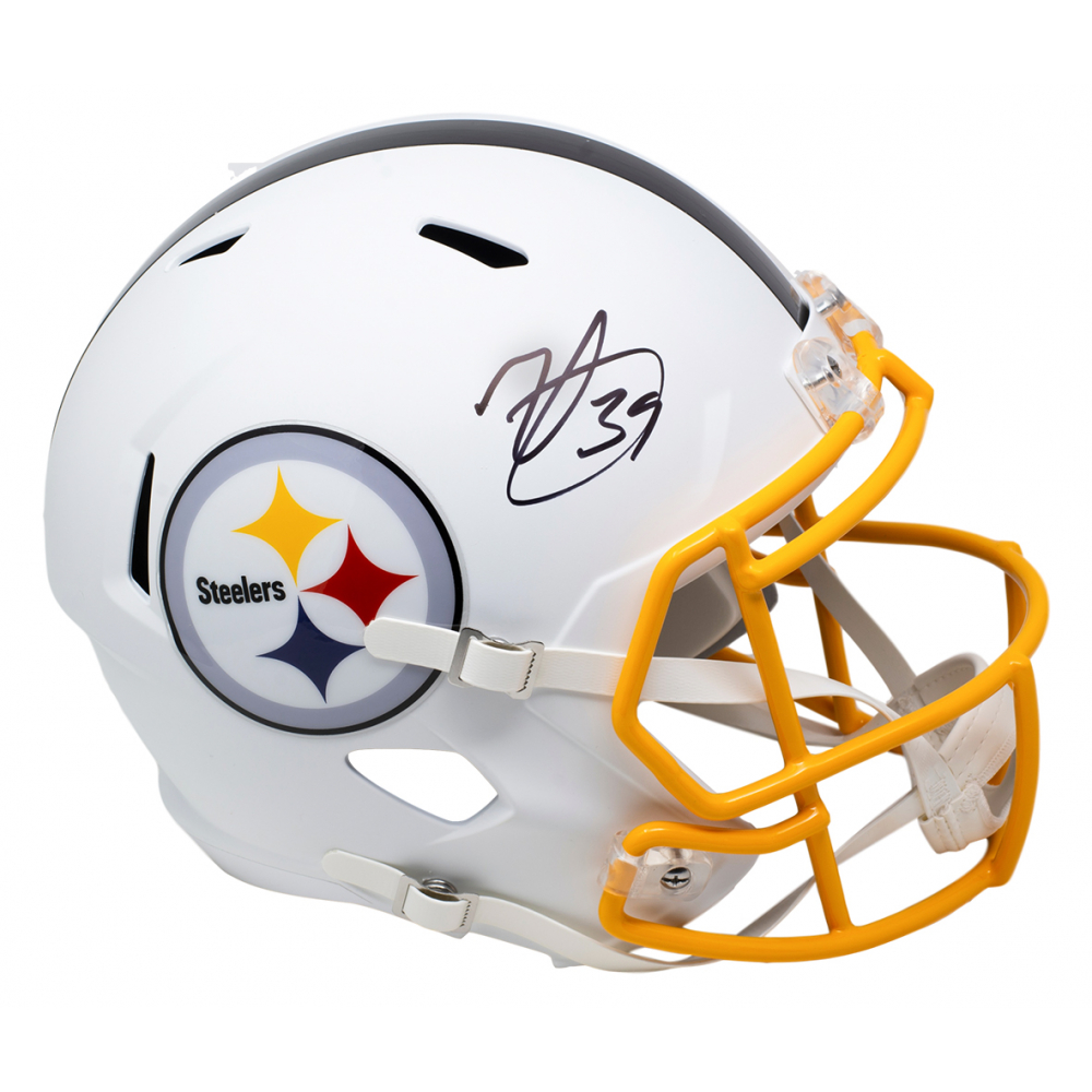 Minkah Fitzpatrick Signed Steelers Full-Size Matte White Speed Helmet ...