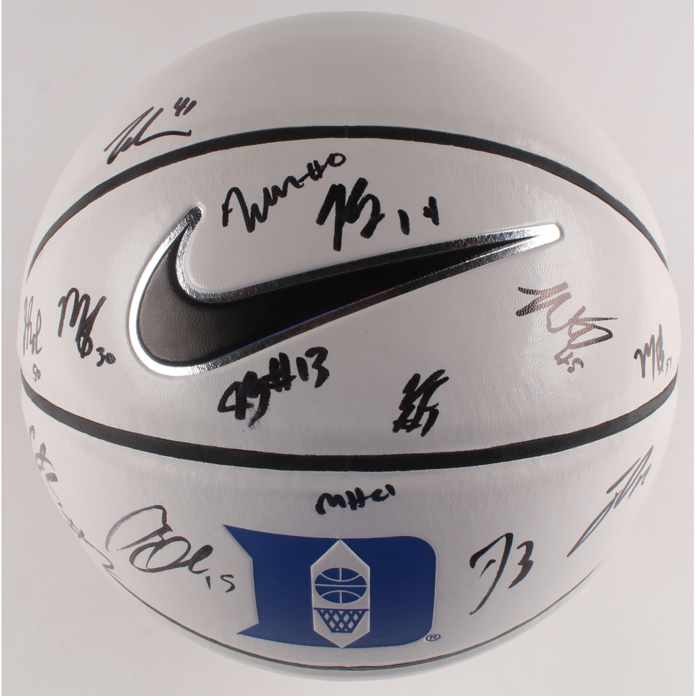 2019–20 Duke Blue Devils Logo Nike Basketball Team-Signed by (14) with ...