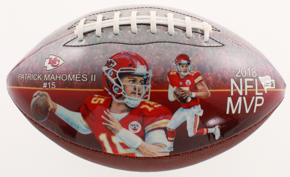 Patrick Mahomes Signed Chiefs 2018 MVP Logo Football (Fanatics Hologram ...