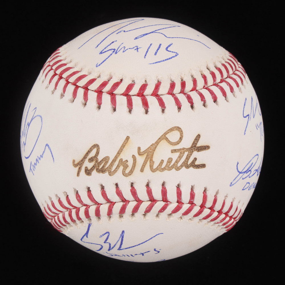 "The Sandlot" Babe Ruth Logo Baseball Cast-Signed By (6) with Tom Guiry ...
