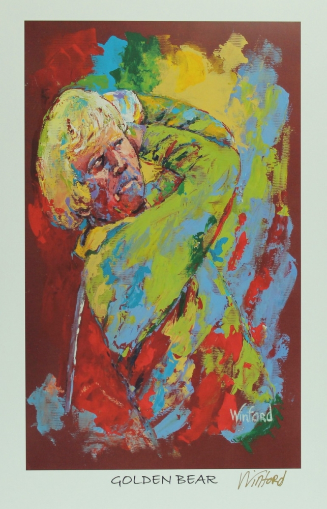 Jack Nicklaus 11x17 "Golden Bear" Lithograph (Winford COA) | Pristine ...