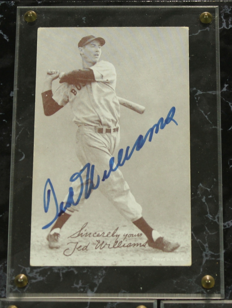 500 Home Run Club 12x15 Plaque with (7) Signed Vintage Cards Including ...