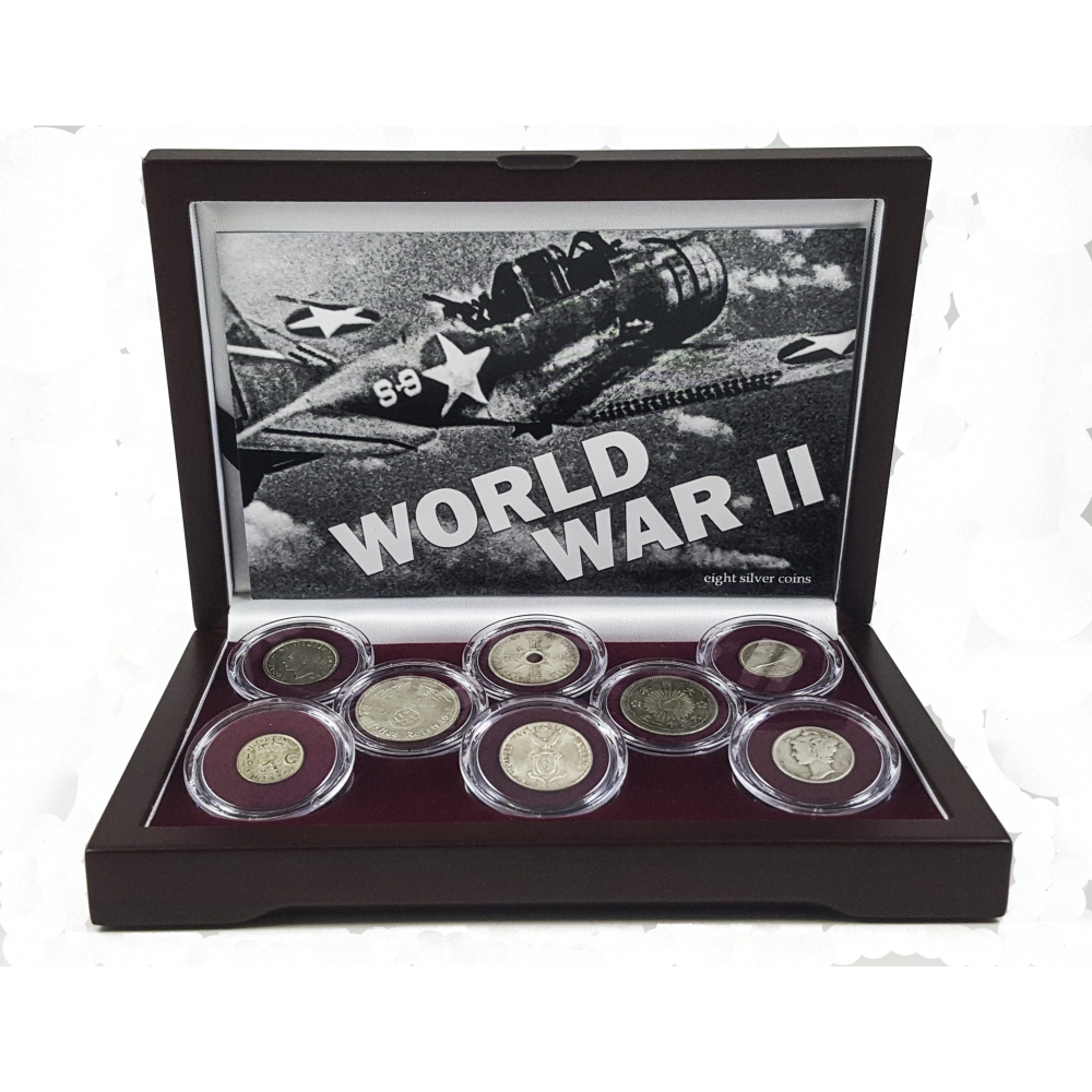 "World War II" Set of (8) Country Coins with Display Case | Pristine ...