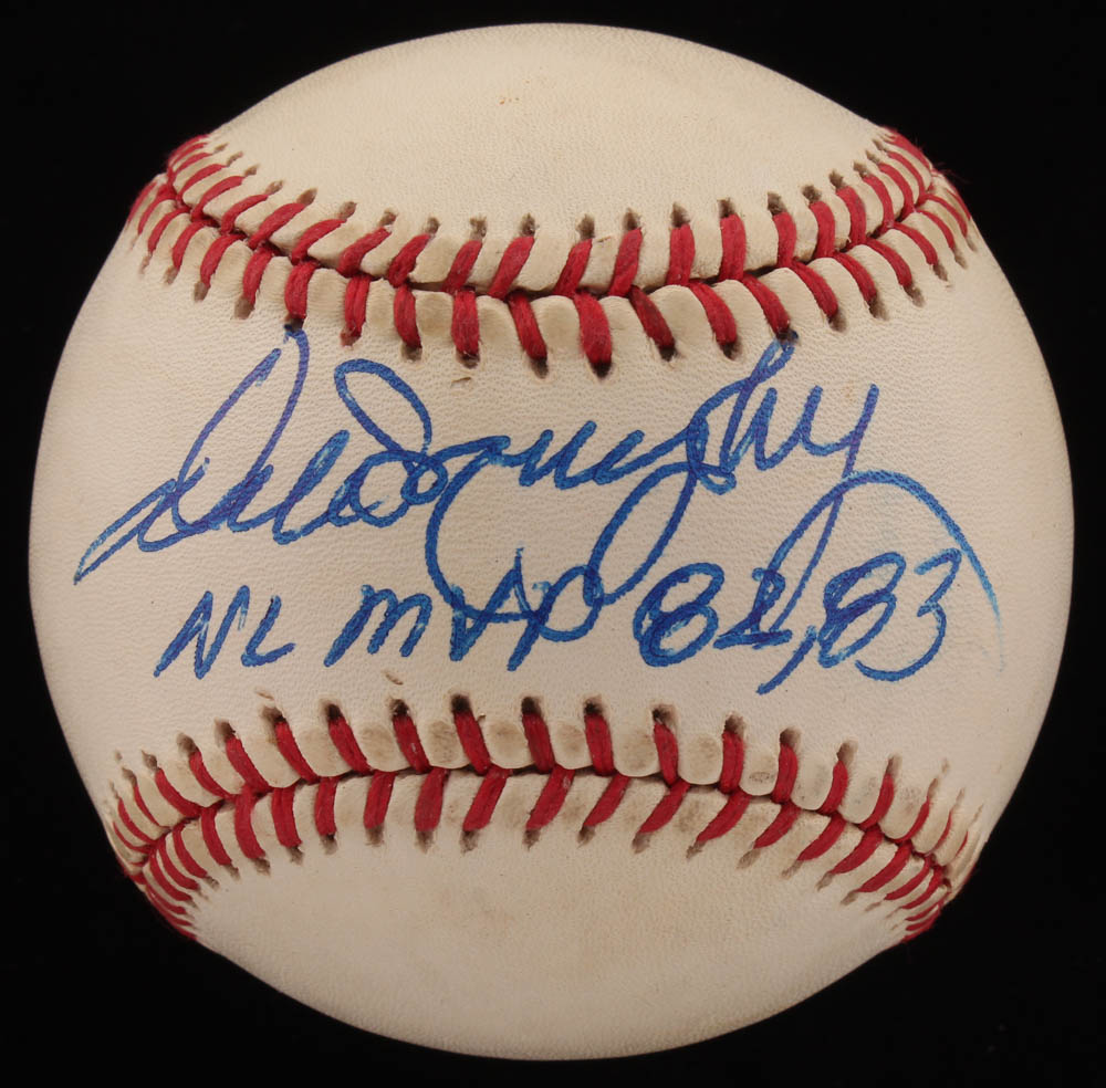 Dale Murphy Signed ONL Baseball Inscribed "NL MVP 82, 83" (JSA COA ...