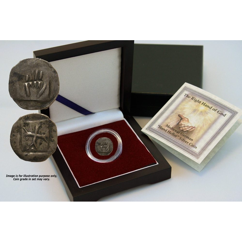 "Right Hand of God" Medieval German Hand Heller Silver Coin | Pristine ...