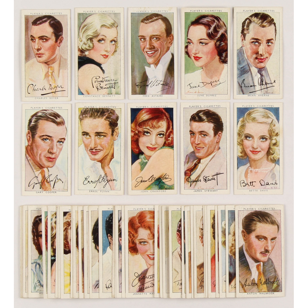 1938 Player's "Film Stars Third Series" Complete Set of (50) Cigarette ...