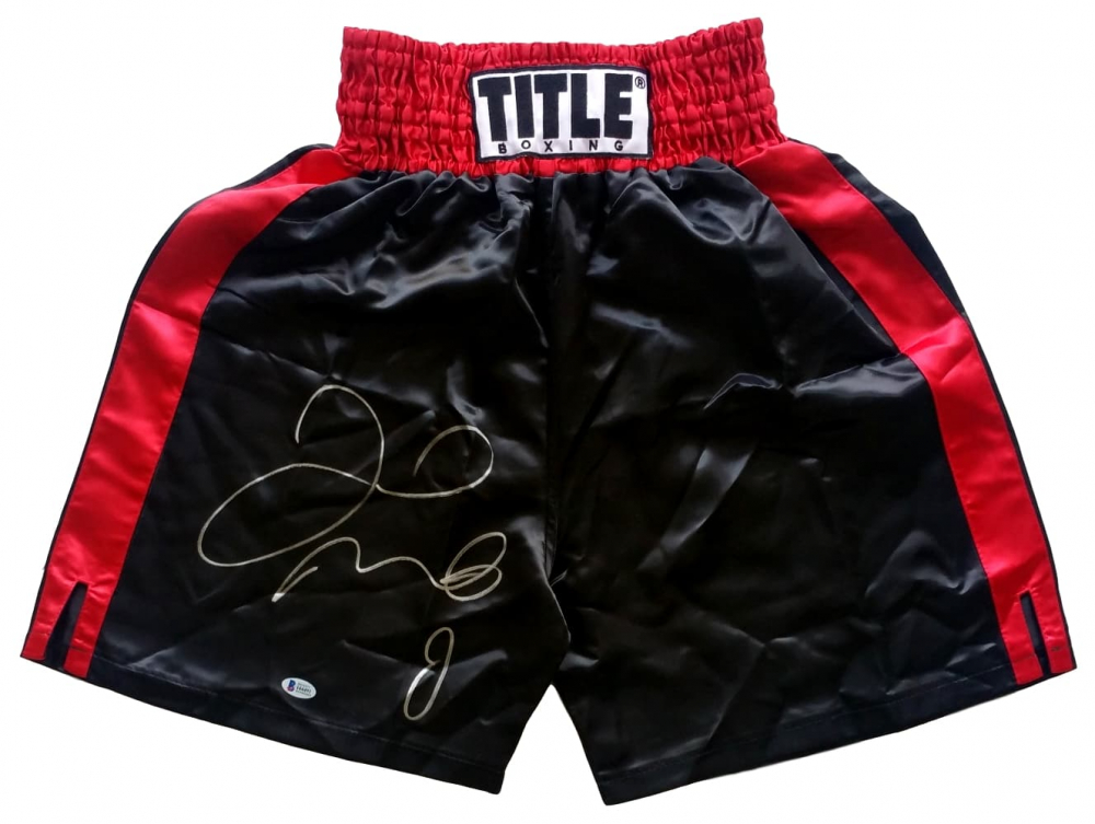 Floyd Mayweather Jr Signed Title Boxing Trunks (Beckett COA) | Pristine ...