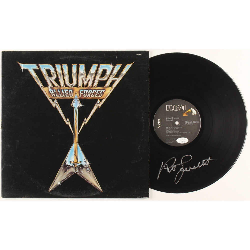 Rik Emmett Signed Triumph "Allied Forces" Vinyl Record Album (JSA COA ...