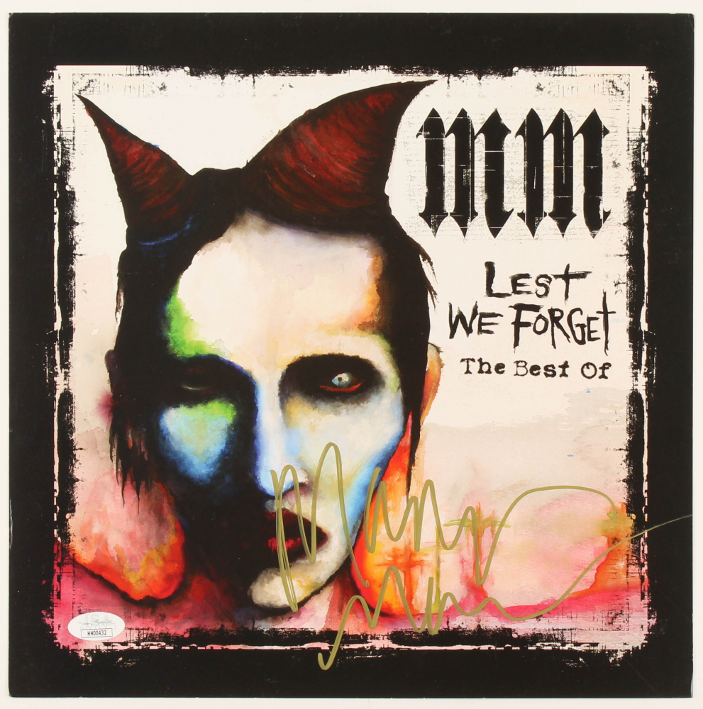 Marilyn Manson Signed 12x12 Flat (JSA COA) | Pristine Auction