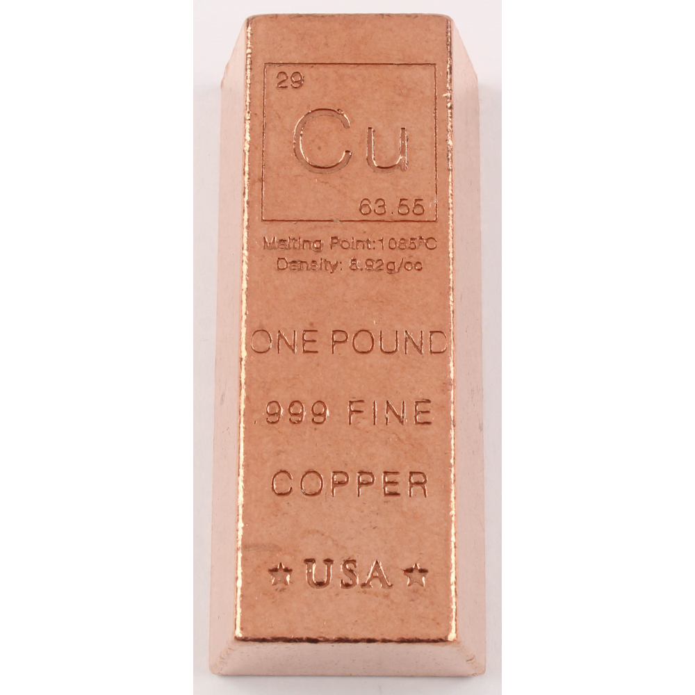One Pound .999 Fine Copper "Periodic Table" Bullion Bar | Pristine Auction