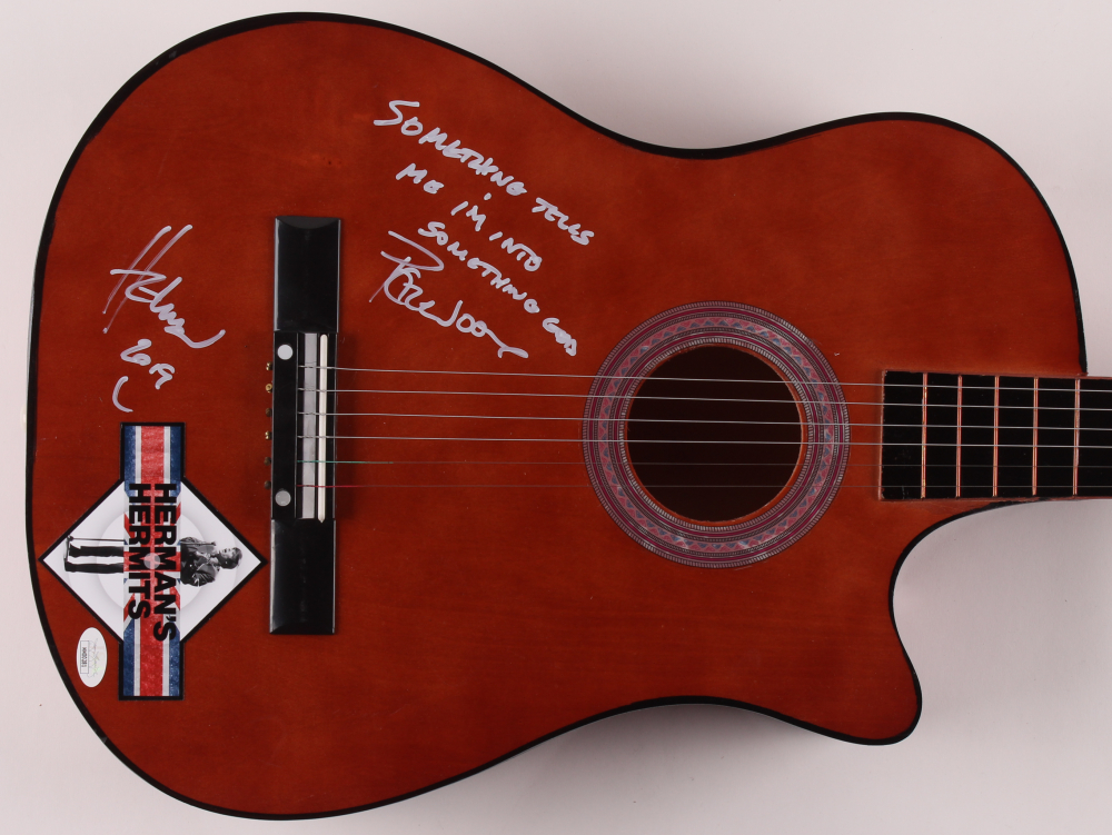 Peter Noone Signed Herman's Hermits 38" Acoustic Guitar Inscribed ...
