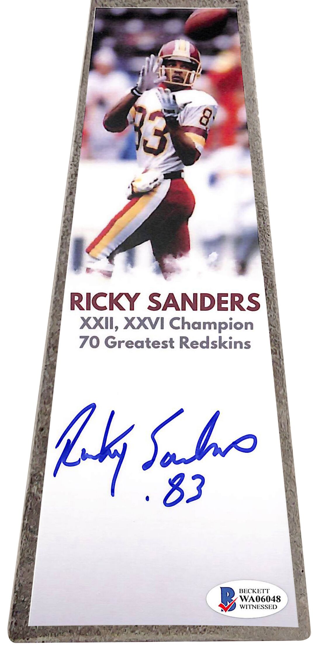 Ricky Sanders Signed Redskins 15" Lombardi Football Championship Trophy ...