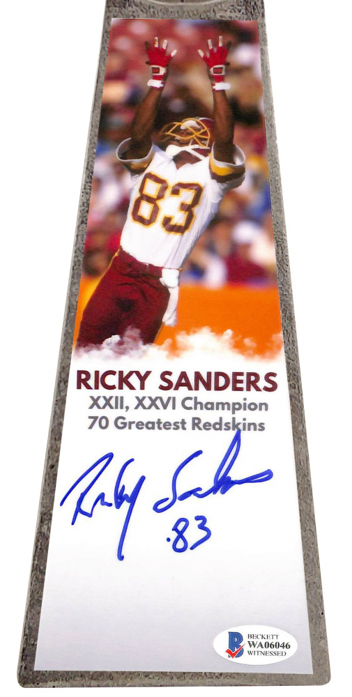 Ricky Sanders Signed Redskins 15" Lombardi Football Championship Trophy ...