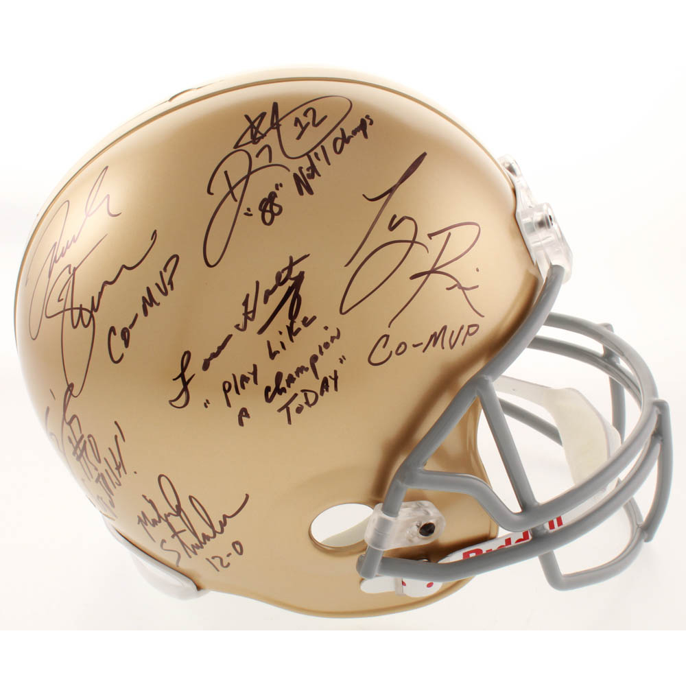 Notre Dame Fighting Irish Full-Size Helmet Team-Signed by (6) with Lou ...