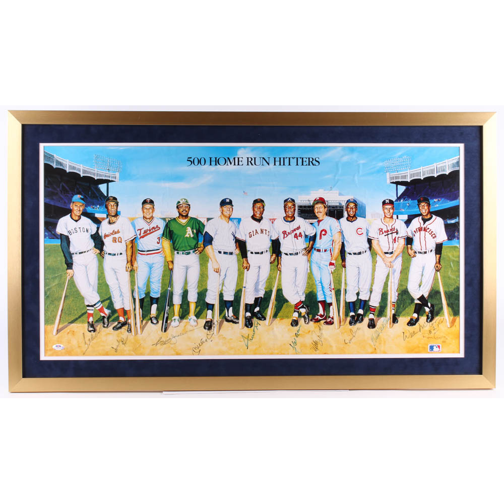 500 Home Run Club 24x42 Custom Framed Print Display Signed by (11) with ...