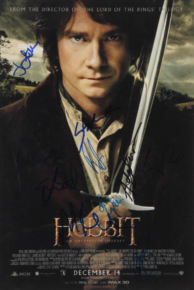 "The Hobbit" 12x18 Photo Signed by (11) with Aidan Turner, Jed Brophy ...
