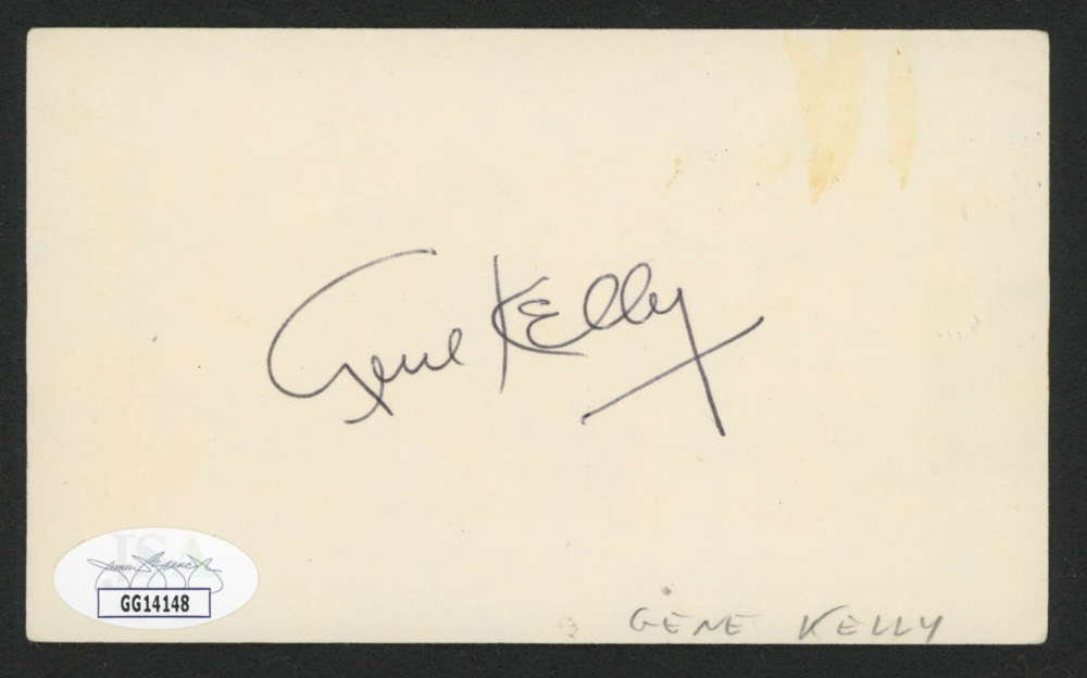 Gene Kelly Signed 3x5 Index Card (JSA COA) | Pristine Auction