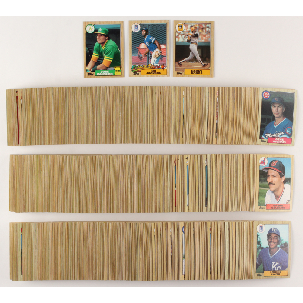 1987 Topps Complete Set Of (792) Baseball Cards With #170 Bo Jackson Rc