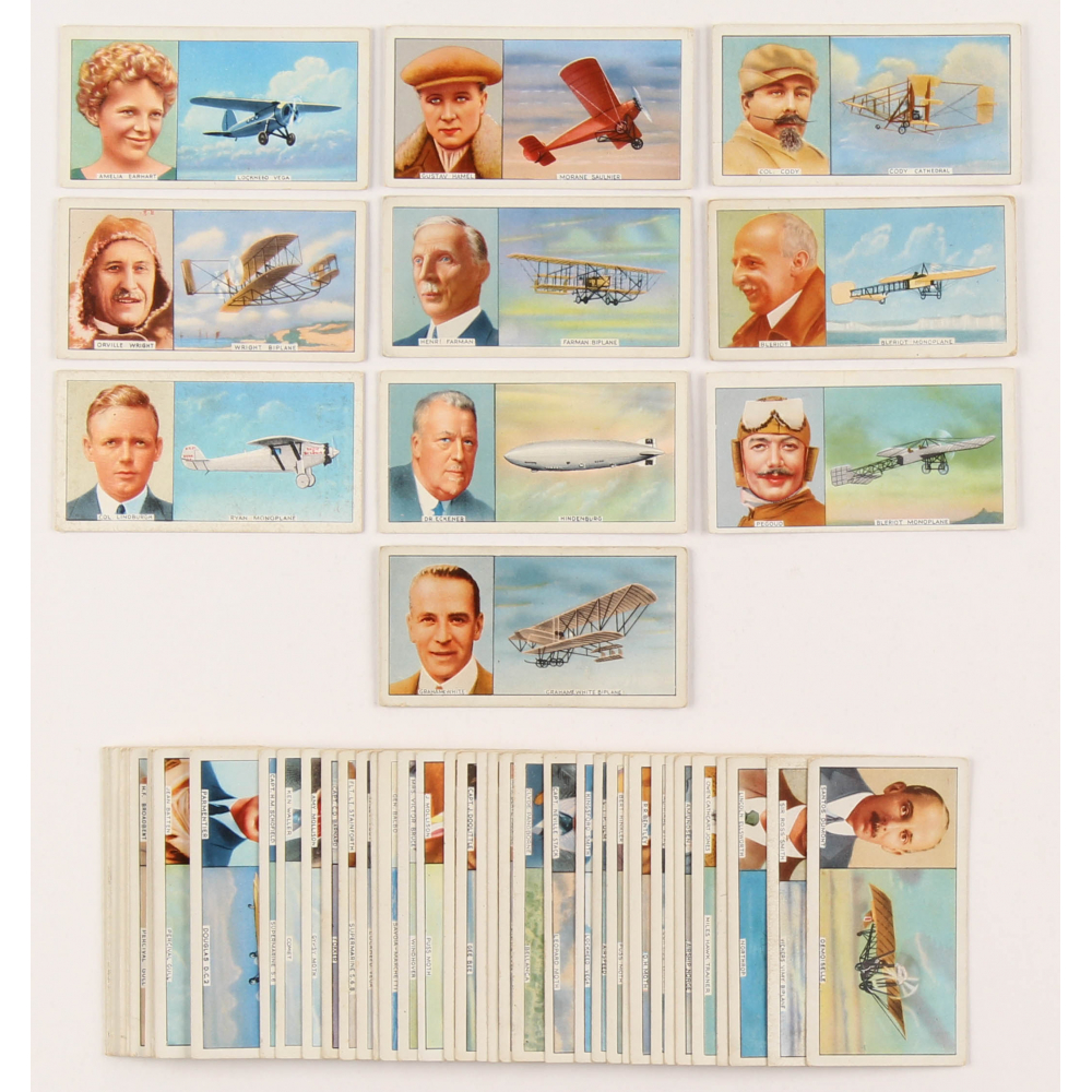 1936 Carreras "Famous Airmen & Airwomen" Complete Set (50) with Amelia ...