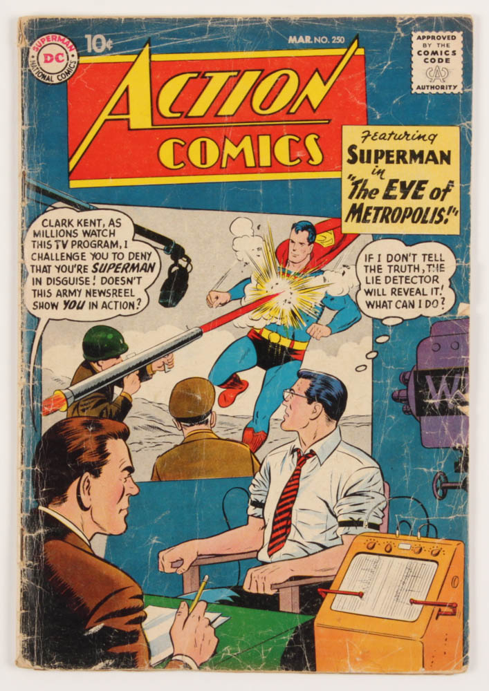 1959 "Action Comics" Issue #250 DC Comic Book | Pristine Auction