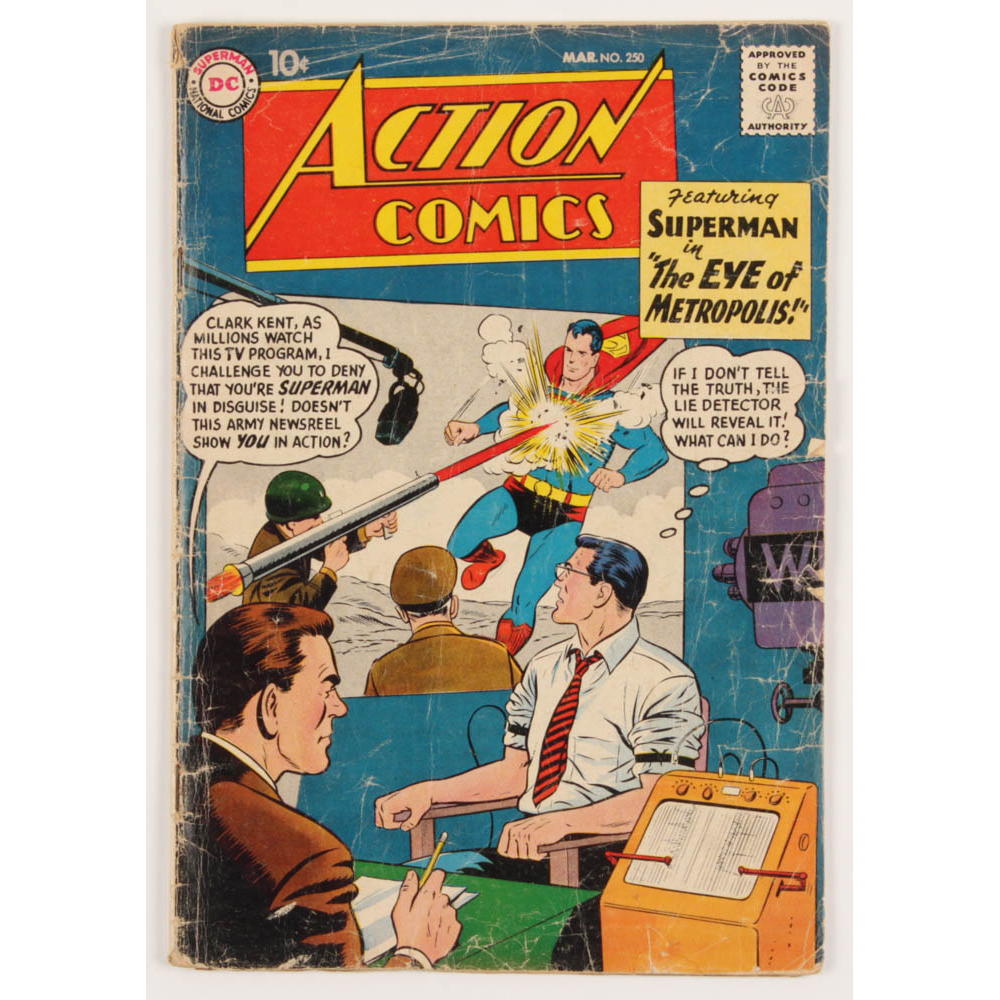 1959 "Action Comics" Issue #250 DC Comic Book | Pristine Auction