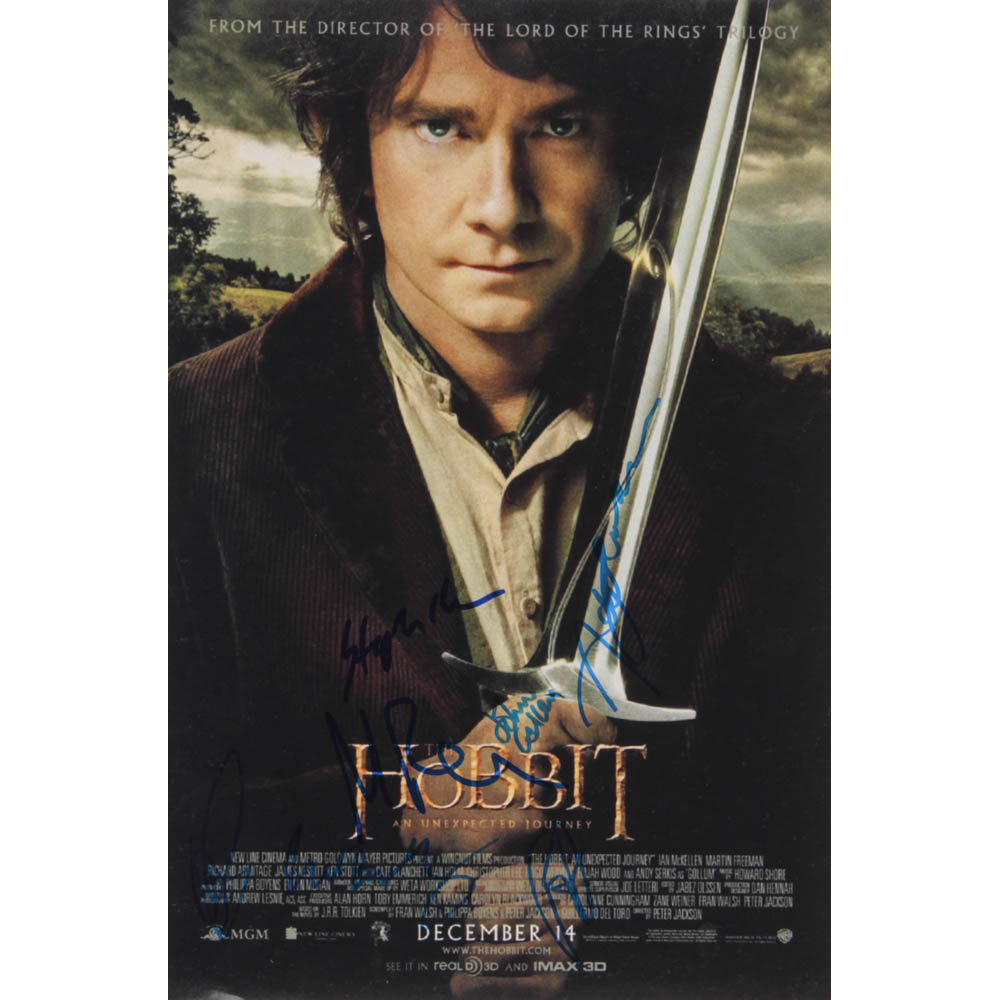 "The Hobbit" 12x18 Photo Signed by (7) with Aidan Turner, Jed Brophy ...