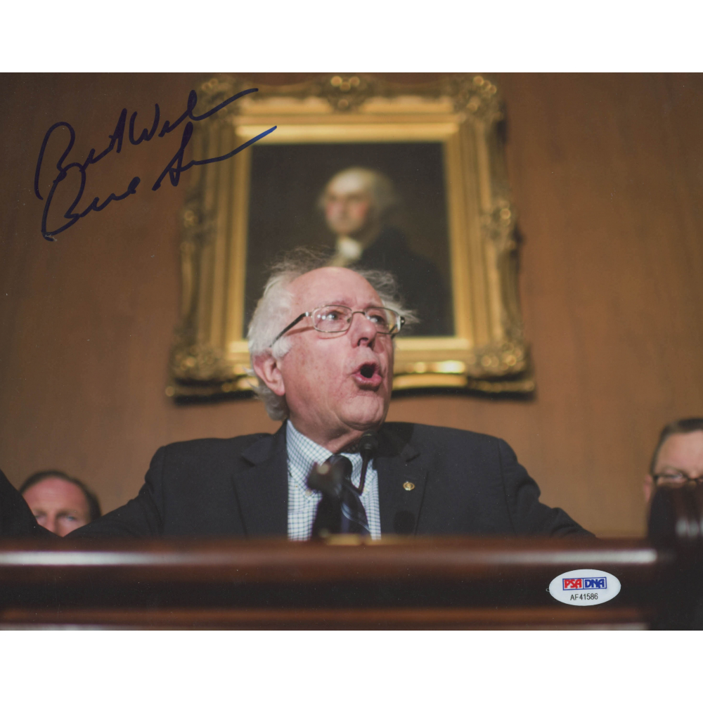 Bernie Sanders Signed 8x10 Photo with Inscription with Inscription (PSA ...