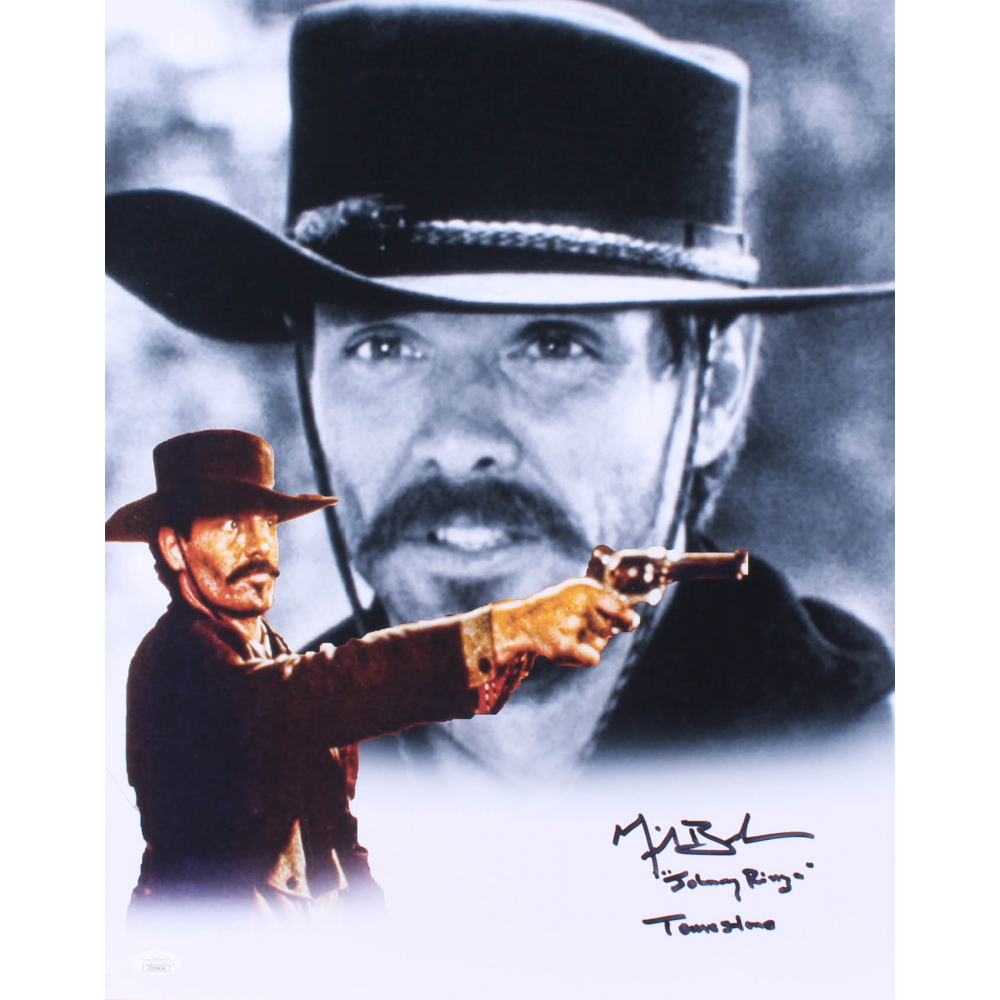 Michael Biehn Signed "Tombstone" 16x20 Poster Inscribed "Johnny Ringo ...