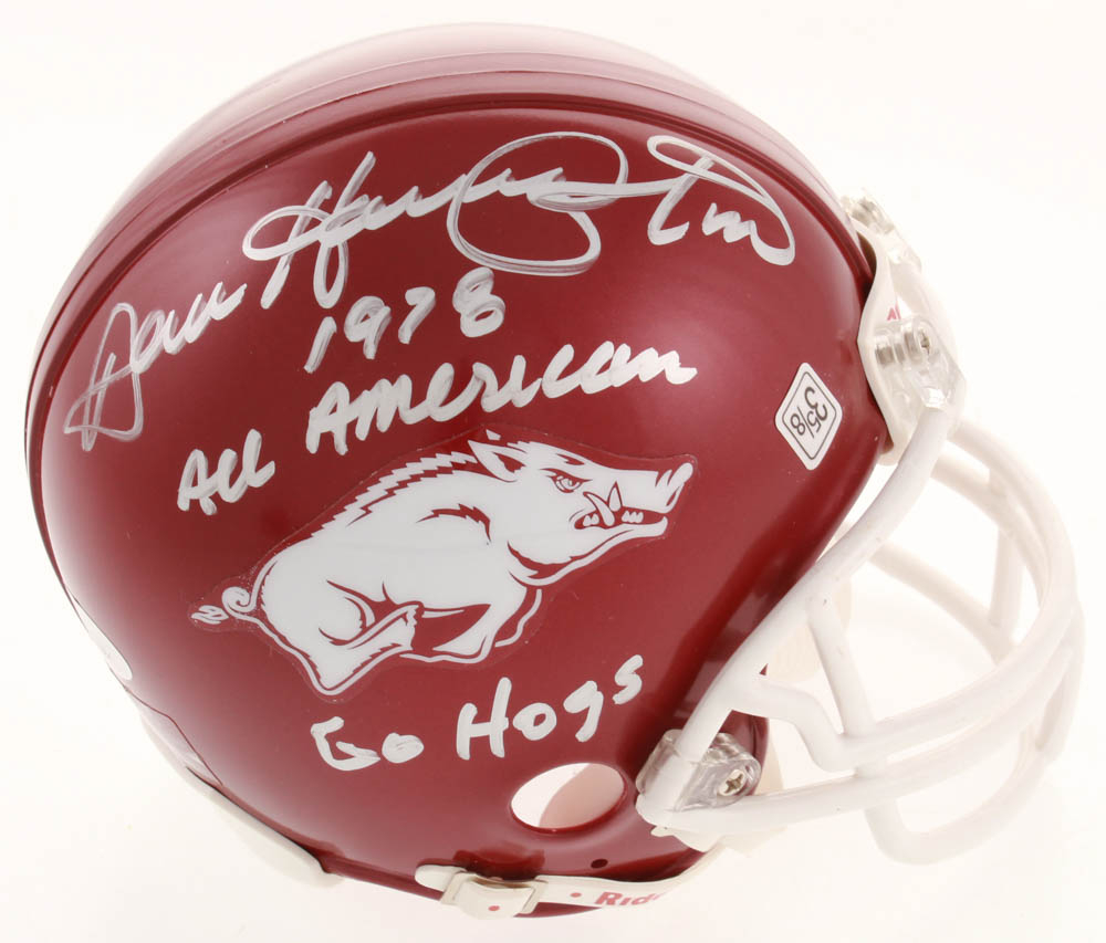 Dan Hampton Signed Arkansas Razorbacks Mini-Helmet Inscribed "1978 All ...