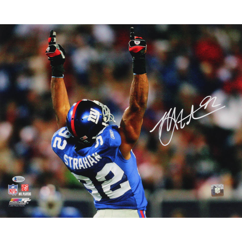 Michael Strahan Signed Giants 16x20 Photo (Beckett COA) | Pristine Auction
