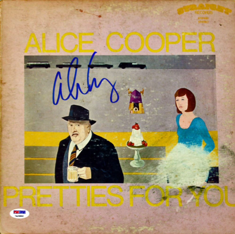 Alice Cooper Signed "Pretties For You" Record Album Cover (PSA COA ...