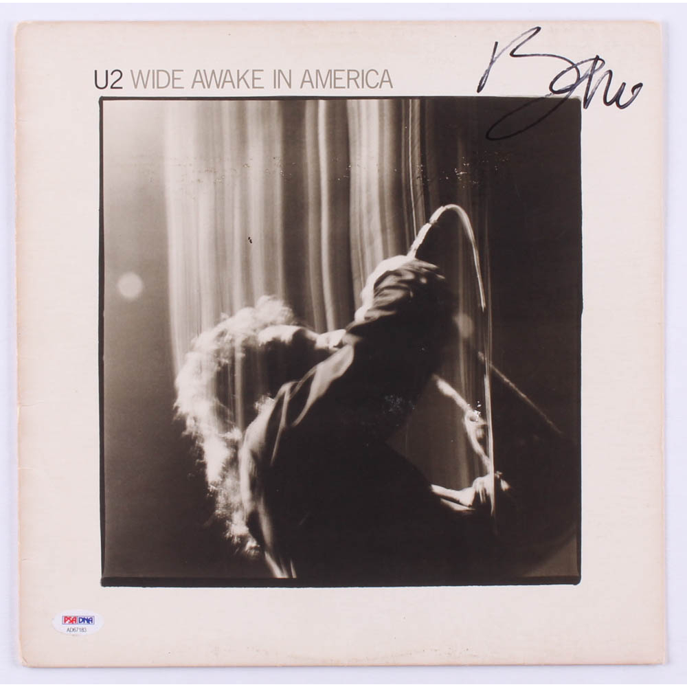 Bono Signed U2 "Wide Awake in America" Vinyl Record Album Cover (PSA ...