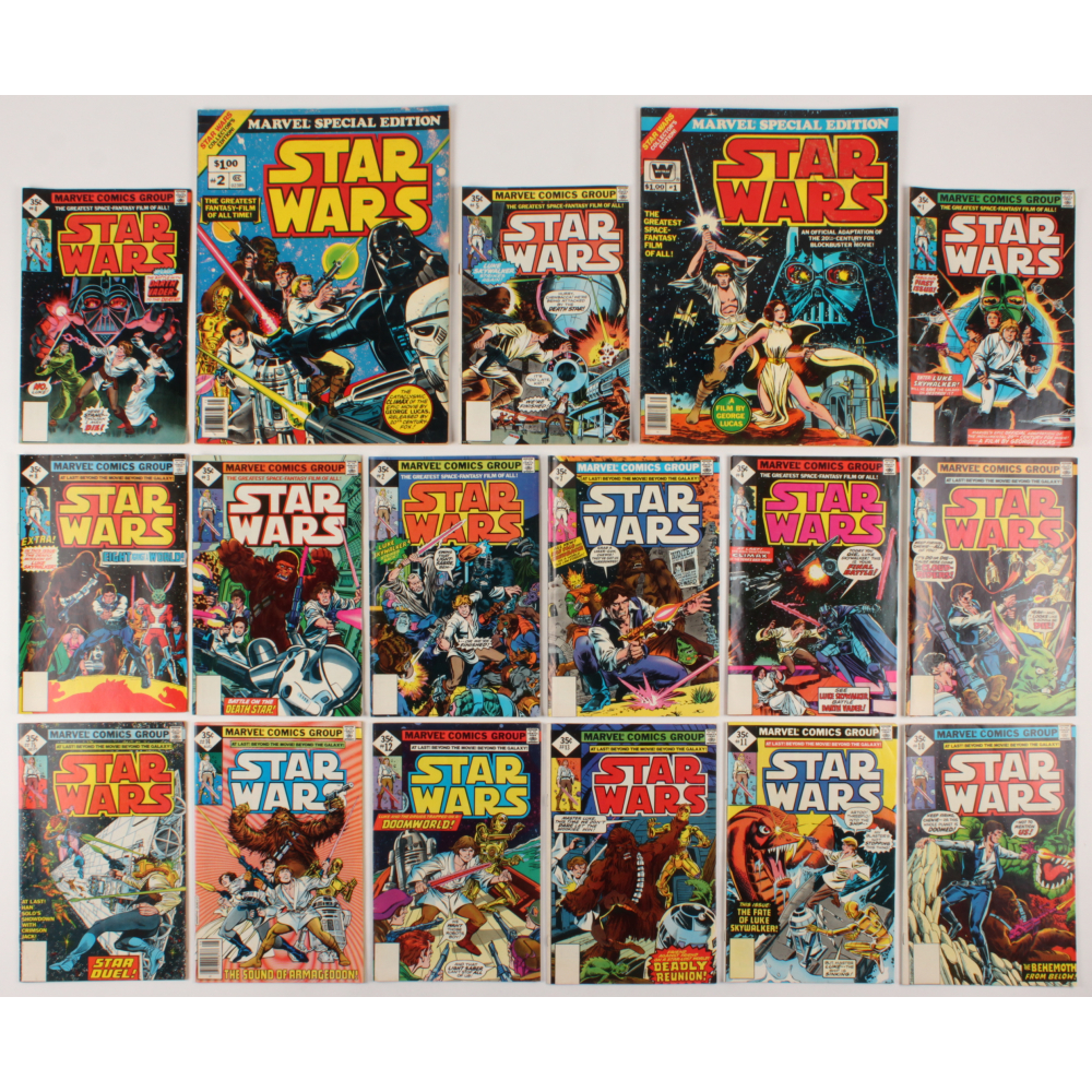Lot of (17) "Star Wars" Marvel Comic Books with 1977-78 "Star Wars ...