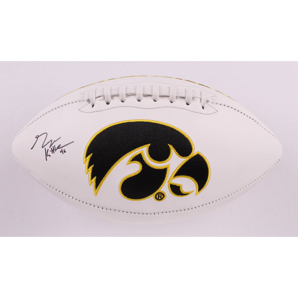 George Kittle Signed Iowa Hawkeyes Logo Football (Beckett Hologram ...