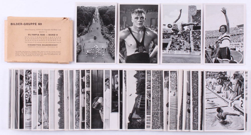 Lot of (50) 1936 Reemstma Olympia Berlin Olympics Cards with Jesse ...