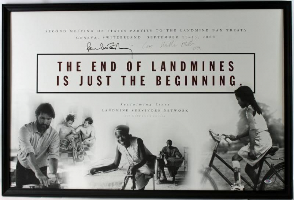 Paul McCartney & Heather Mills Signed 27x40 Landmine Survivors Network ...