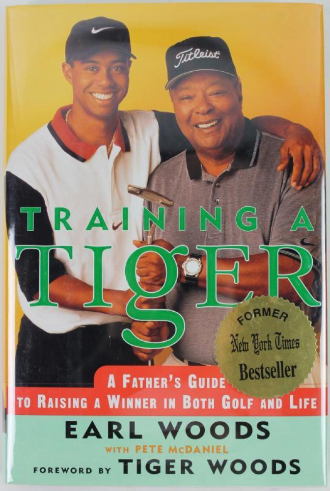 Tiger Woods Signed "Training A Tiger" Hardcover Book Inscribed "All the ...