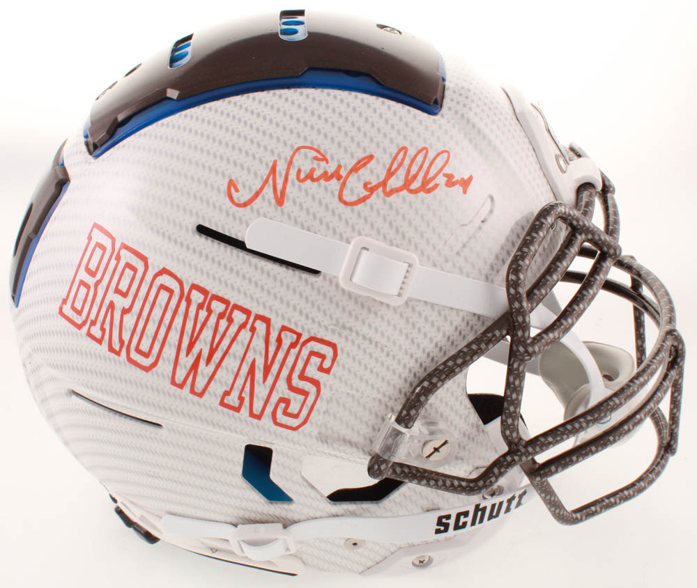 Nick Chubb Signed Browns Full-Size Authentic On-Field Hydro Dipped F7 ...