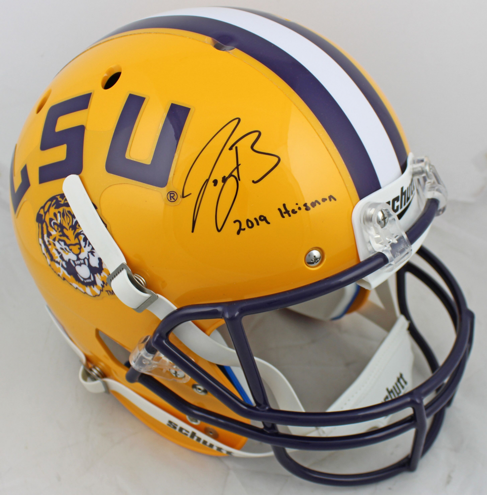 Joe Burrow Signed LSU Tigers Full-Size Helmet Inscribed "2019 Heisman ...