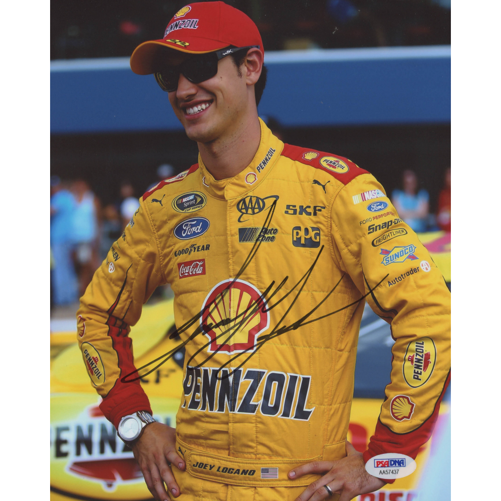 Joey Logano Signed NASCAR 8x10 Photo (PSA COA) | Pristine Auction