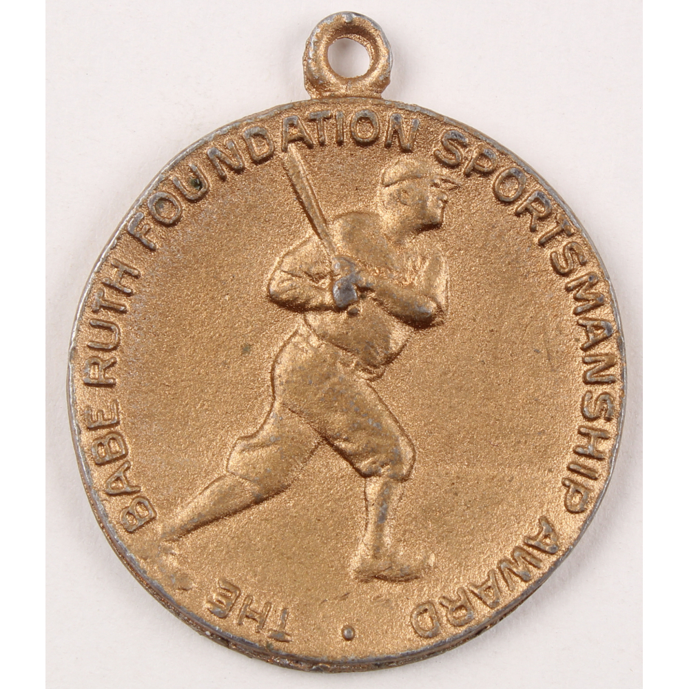 Vintage Original Babe Ruth Foundation Sportsmanship Award Medal ...
