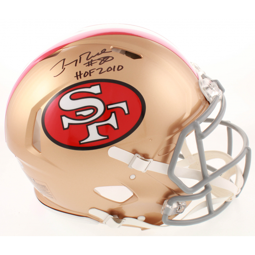 Jerry Rice Signed 49ers Full-Size Authentic On-Field Speed Helmet ...
