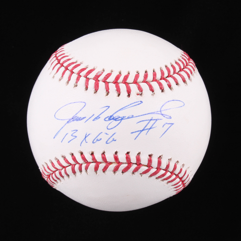 Ivan Rodriguez Signed OML Baseball Inscribed "13x G.G." (Steiner COA ...