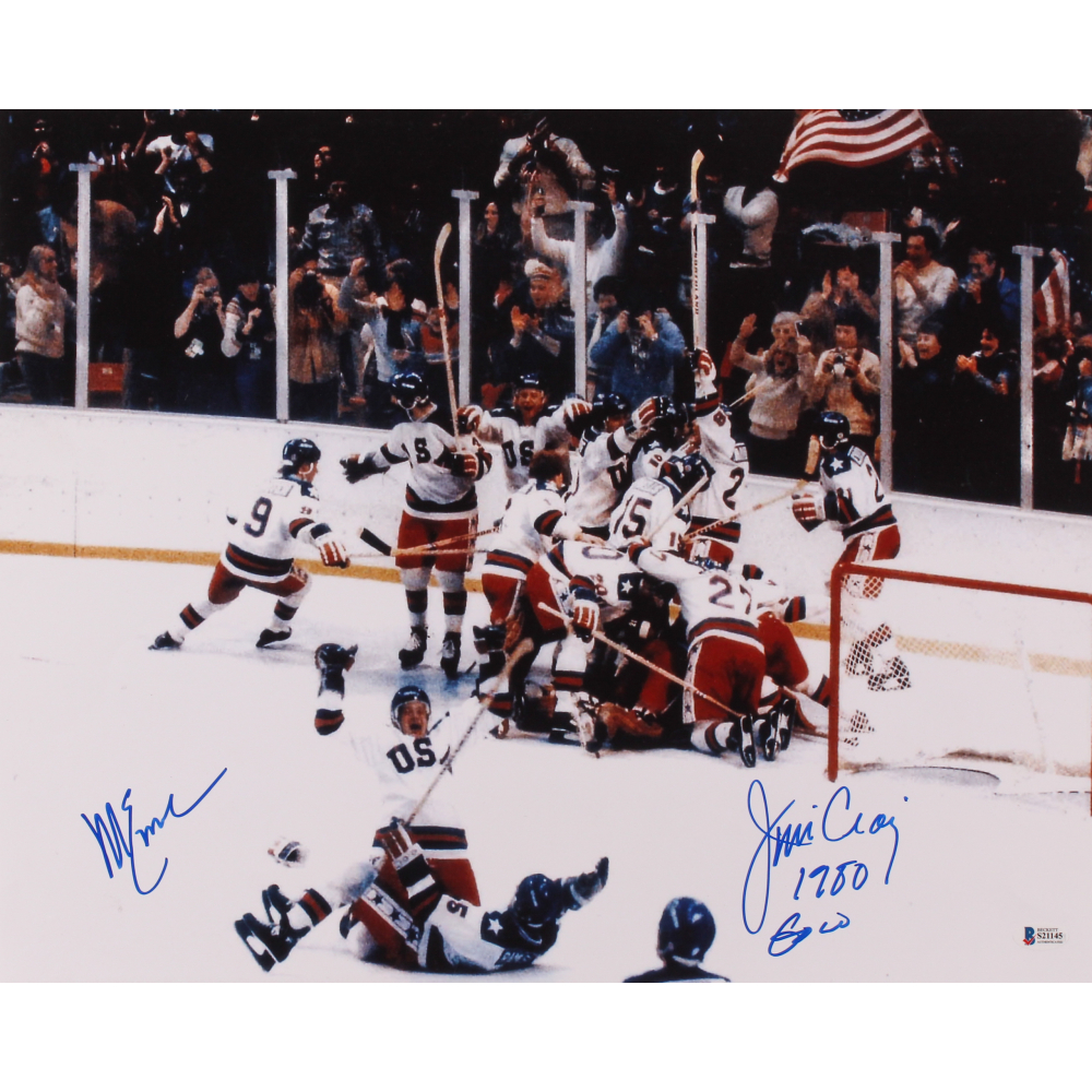 Mike Eruzione & Jim Craig Signed 1980 Team USA "Miracle On Ice" 16x20 ...