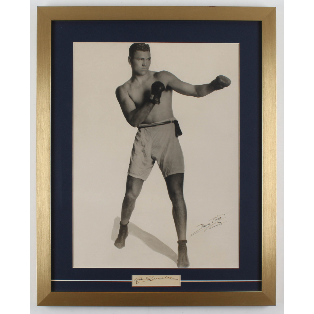 Max Schmeling Signed 20x25 Custom Framed Cut Display with 1940 Original ...