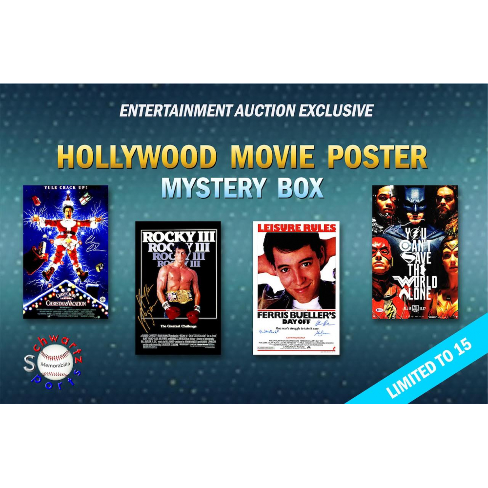 Schwartz Sports Hollywood Movies Signed 11x17 Movie Poster Mystery Box ...