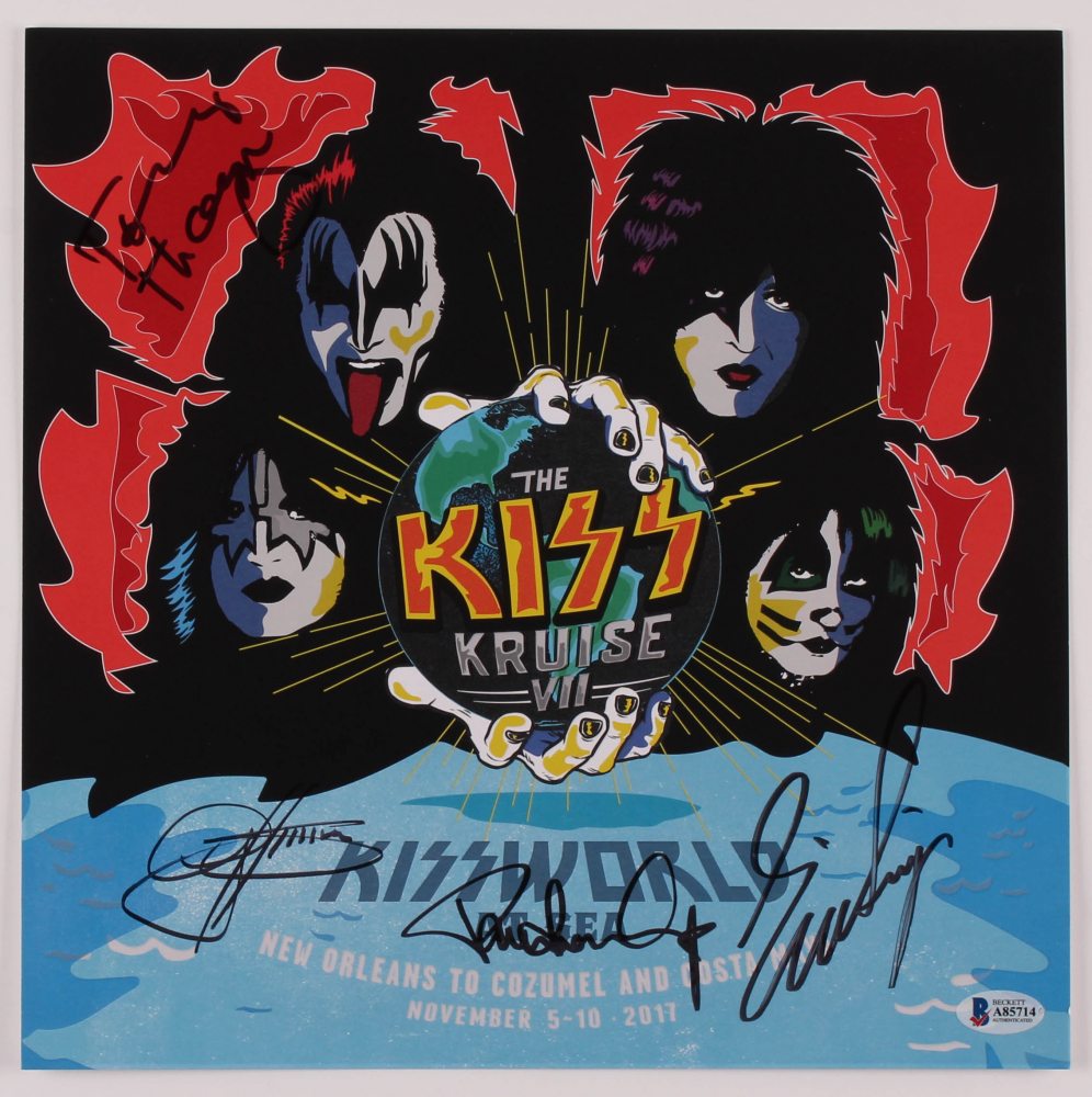 "The Kiss Kruise VII" 12x12 Lithograph Band-Signed by (4) With Gene ...