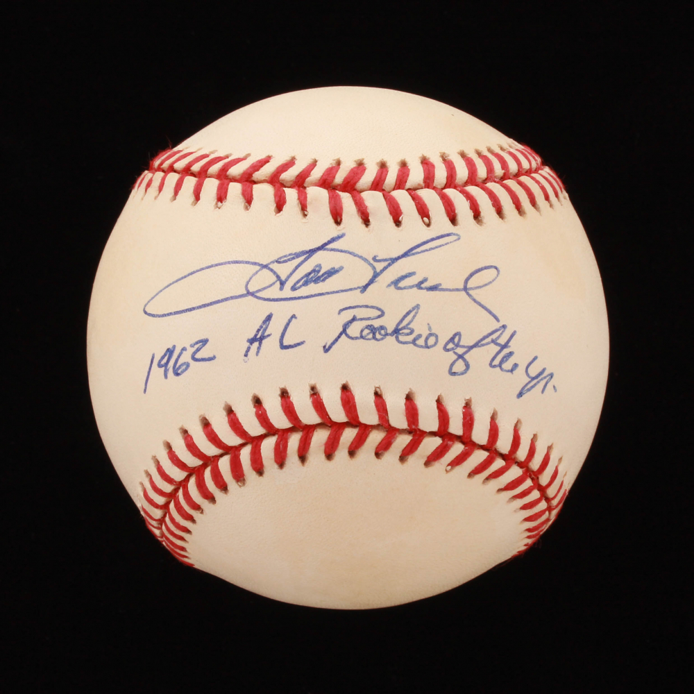 Tom Tresh Signed OAL Baseball Inscribed "1962 AL Rookie of The Year ...