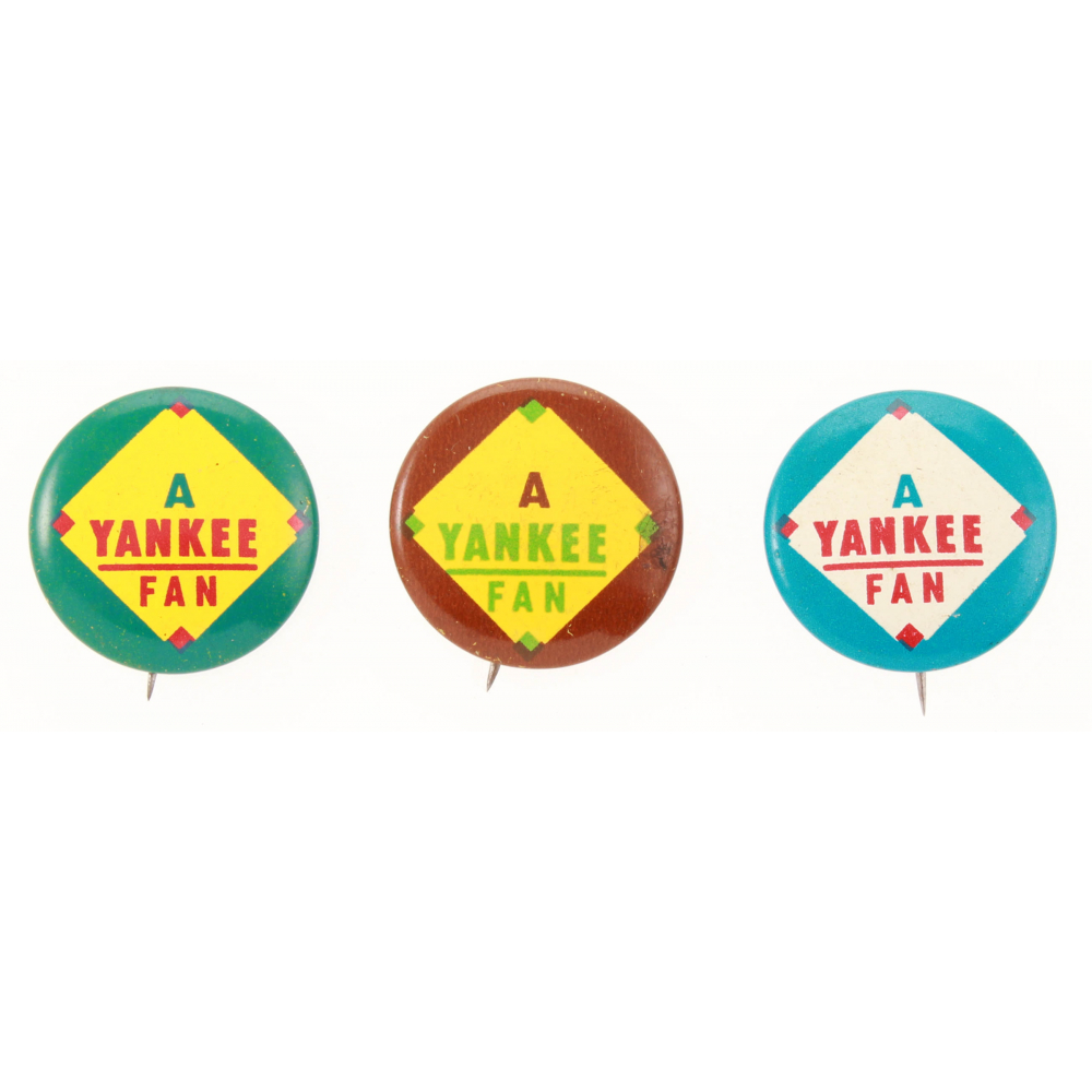 Lot of (3) 1964-1966 "A Yankee Fan" Guys Potato Chips Pins | Pristine ...